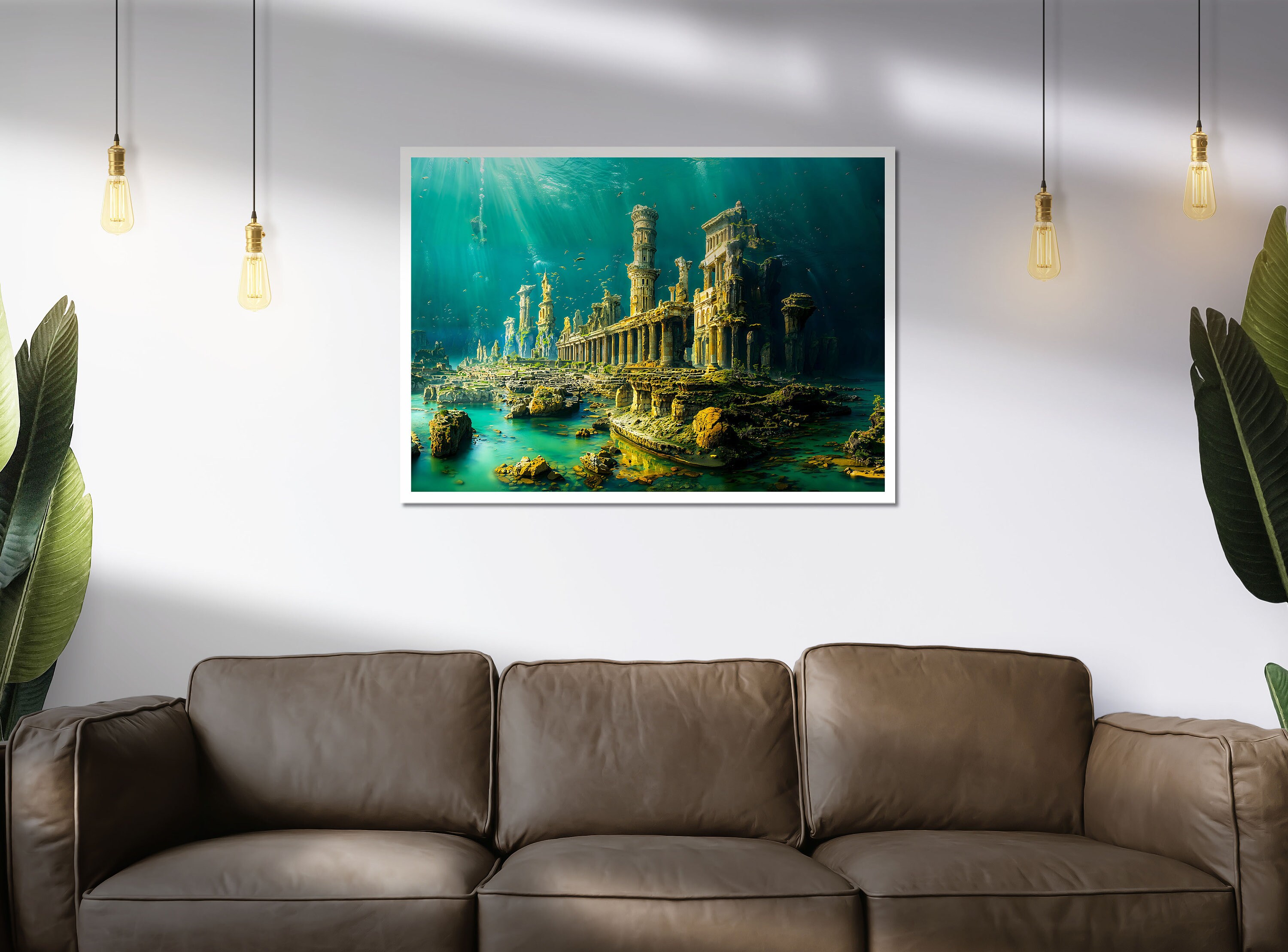 The Mysteries of Atlantis Wall Art Nautical Decor Digital Painting ...