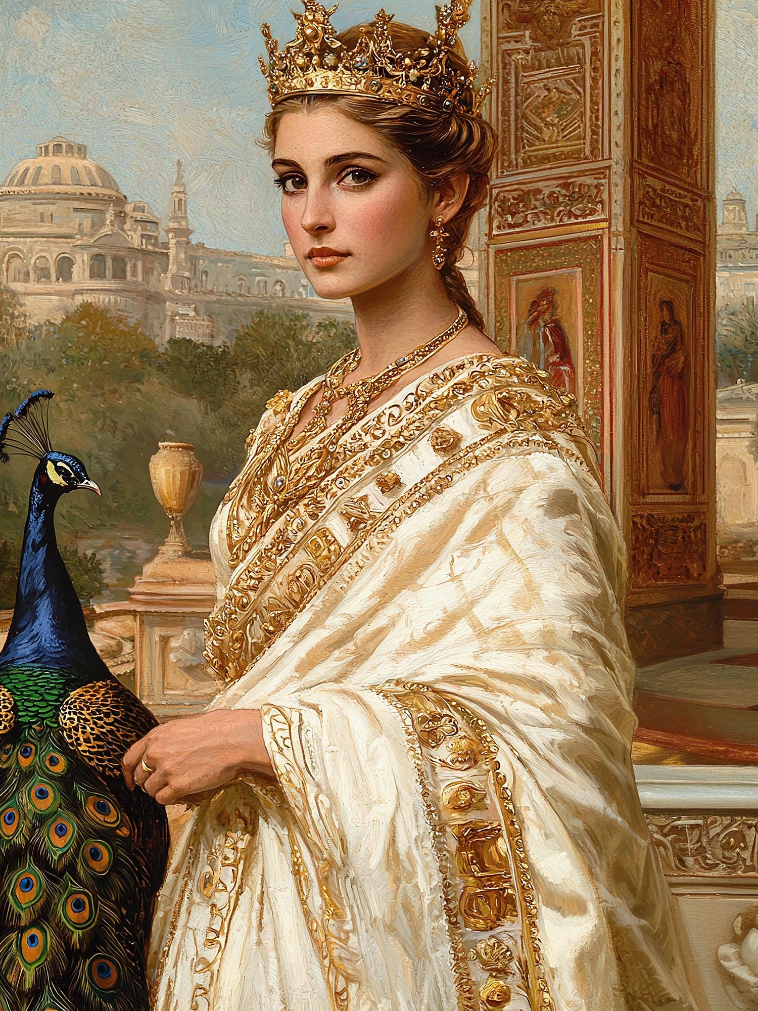 Greek Goddess Hera Painting for Mythology Lovers | Queen Hera With ...