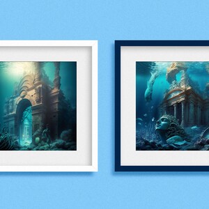 Underwater City Digital Painting, Printable Wall Art, Digital Download ...