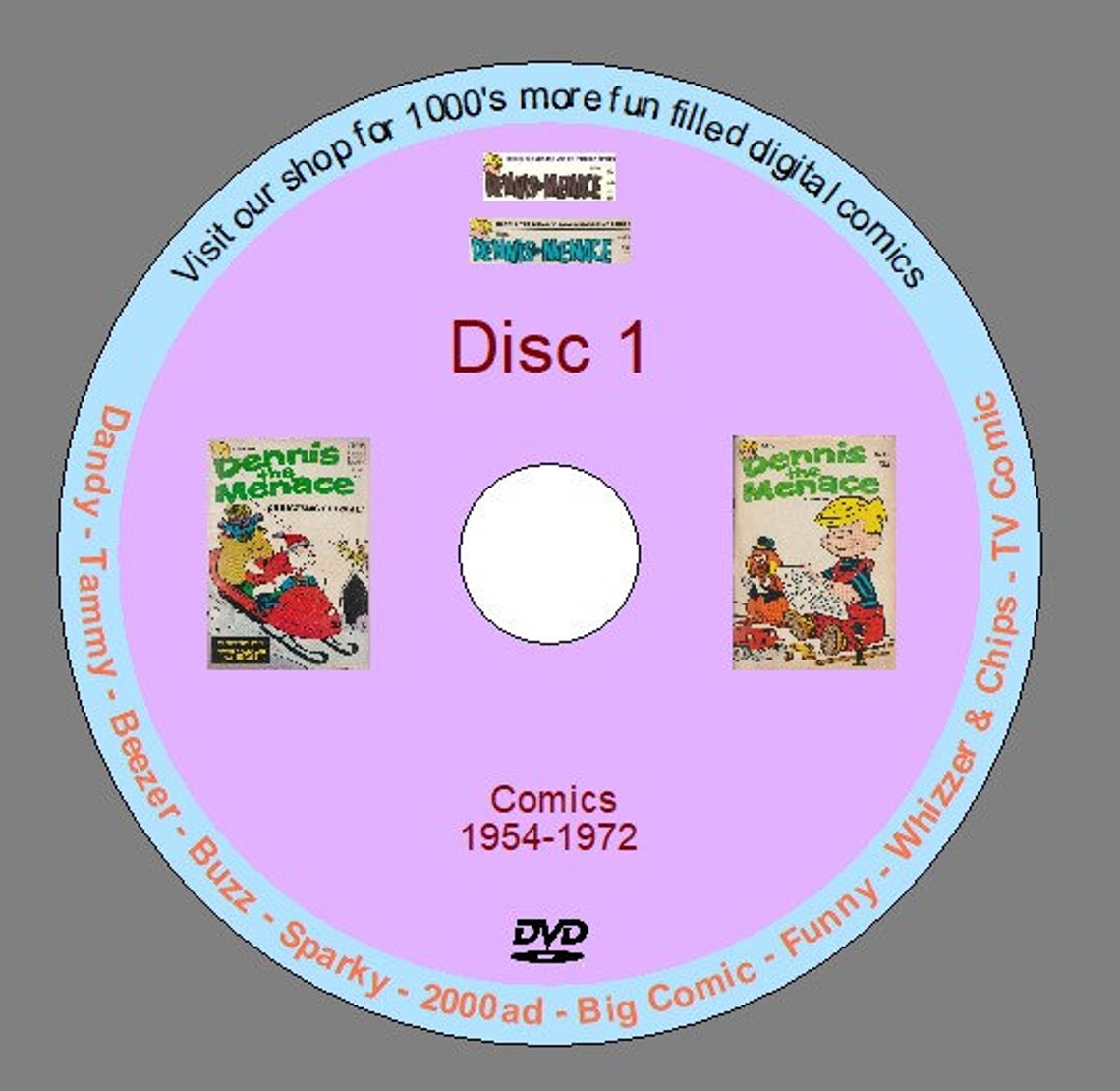 Dennis the Menace Comic Set fawcett on 3 Dvds. UK Classic - Etsy