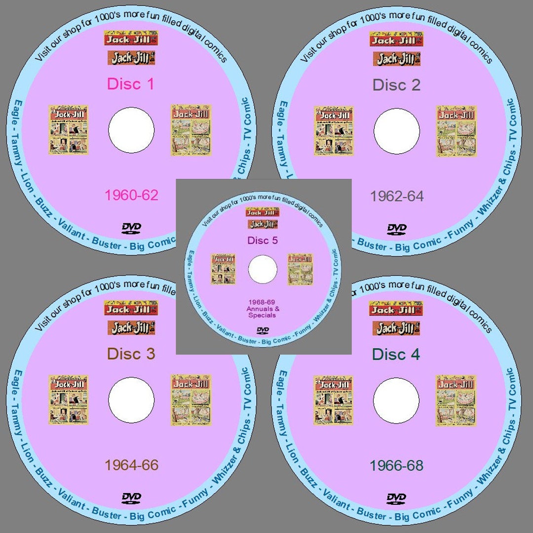 Jack and Jill Nursery Comic 1960s COMPLETE More on 5 Dvds. UK Classic ...