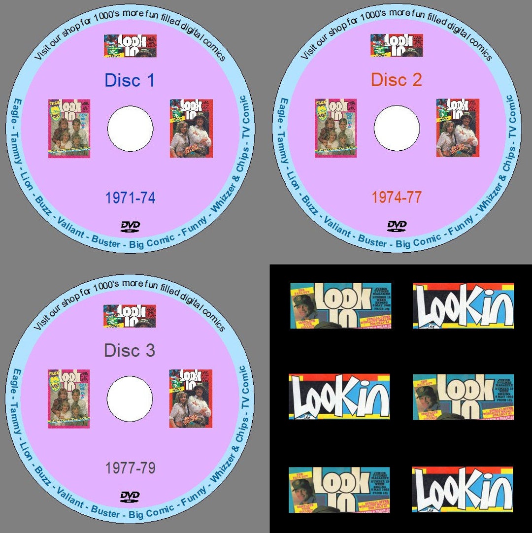 Look-in Magazine 1970s 1971-79 on 3 Dvds. UK Classic Comics ...