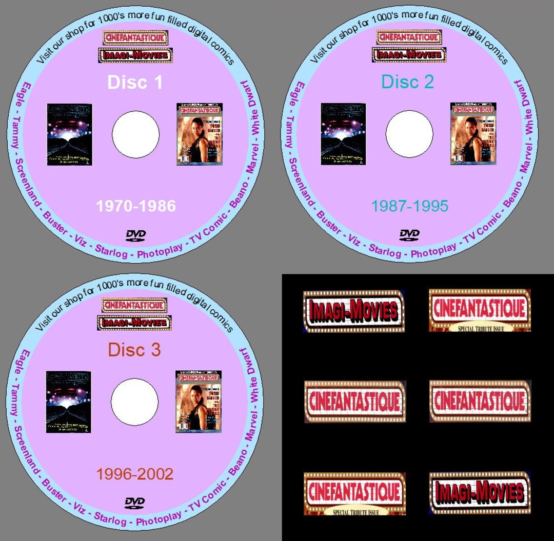 Cinefantastique Magazine 1970-2002 on 3 Dvds. UK Classic - Etsy