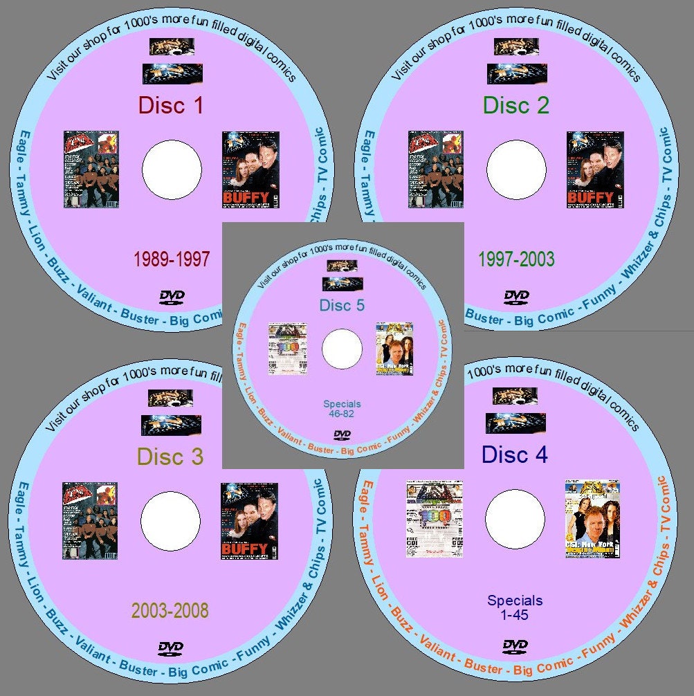 TV Zone Magazine COMPLETE Every Issue on 5 Dvds. UK Classic Comics ...