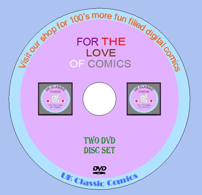 TV Comic Set 1950s, 1970s and 1980s on 2 Dvds. UK Classic Comics - Etsy