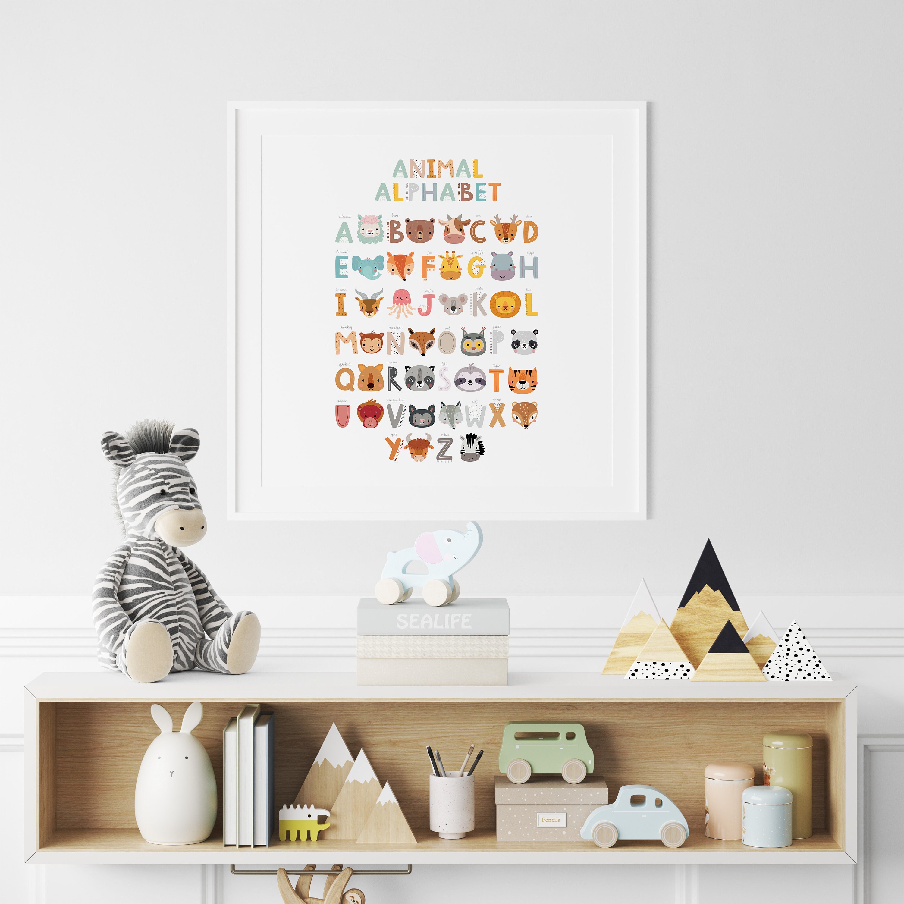 Animal Alphabet Digital Download Nursery Wall Art - Etsy