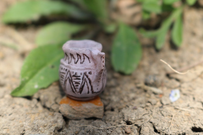 Polymer Clay Hand Painted Detailed Miniature Pots, 1/12 Realistic Anglo ...