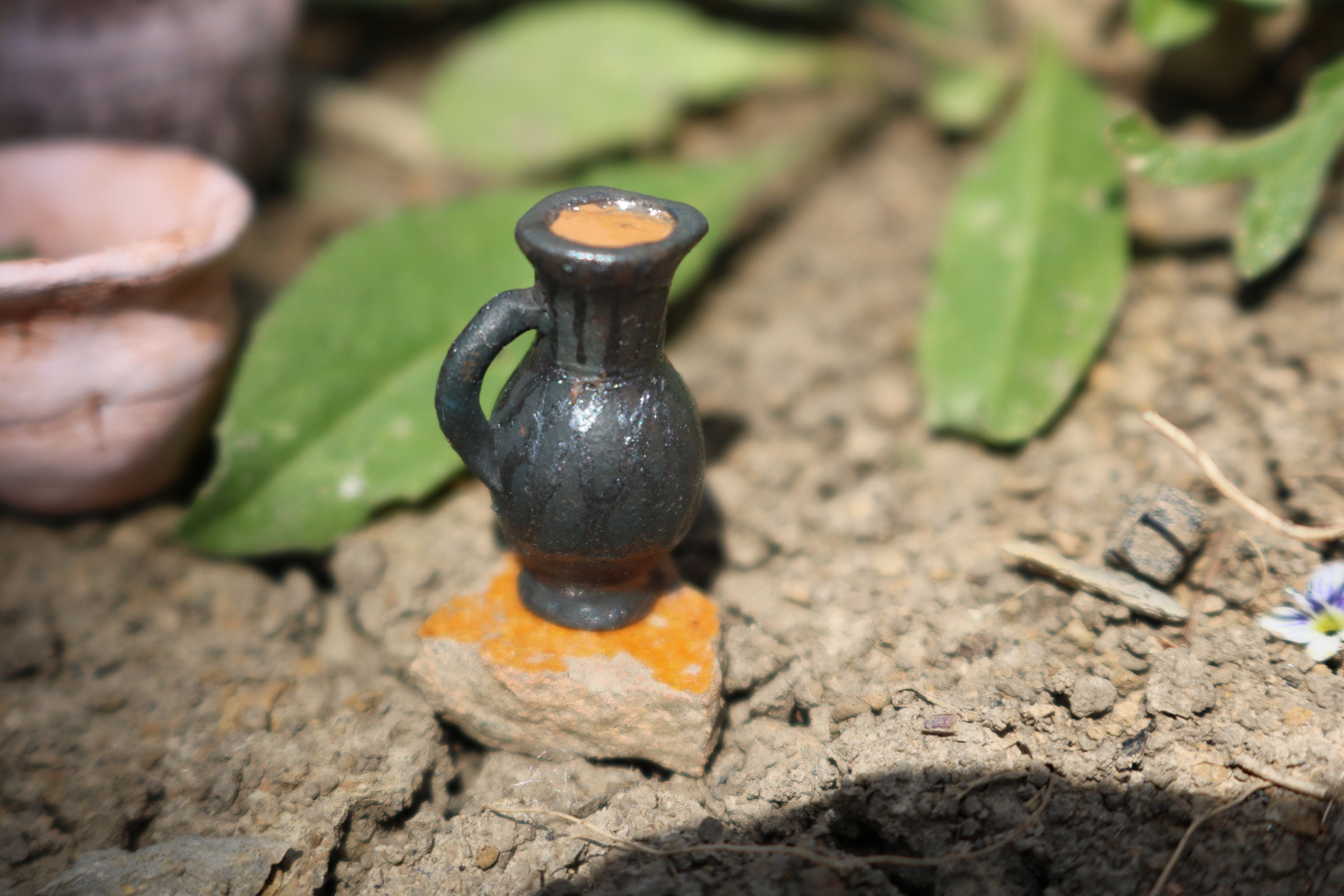 Polymer Clay Hand Painted Detailed Miniature Pots, 1/12 Realistic Anglo ...