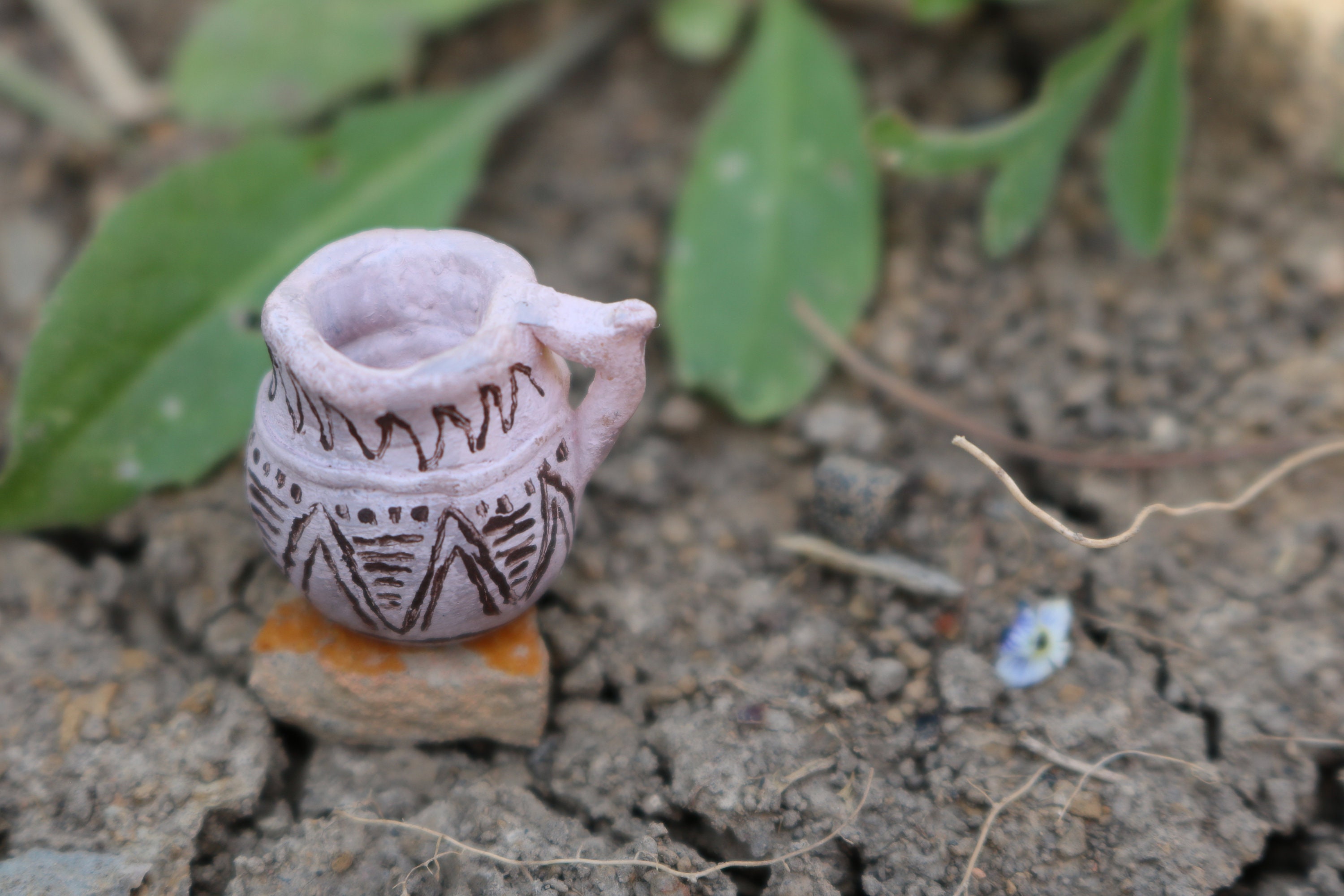 Polymer Clay Hand Painted Detailed Miniature Pots, 1/12 Realistic Anglo ...