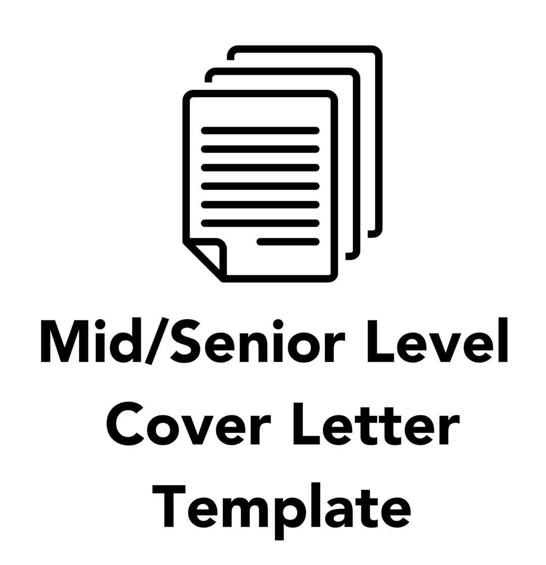 Mid/senior Level Cover Letter - Template - Etsy