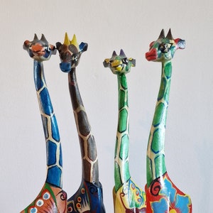 Wooden Hand Painted Giraffe - 50cm Tall - Etsy