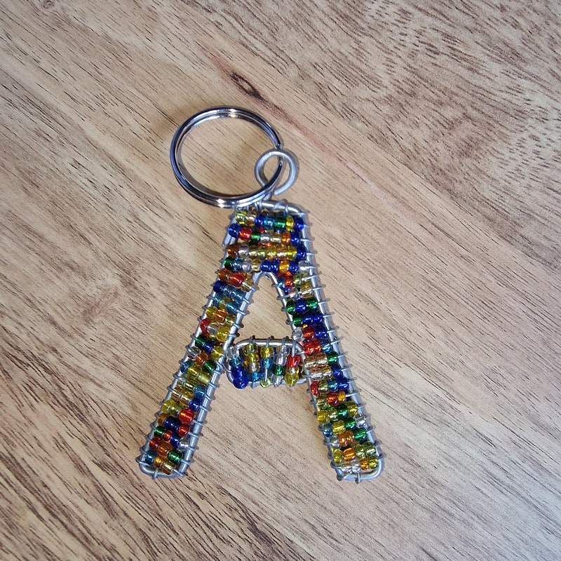 Letter Keyring - Etsy