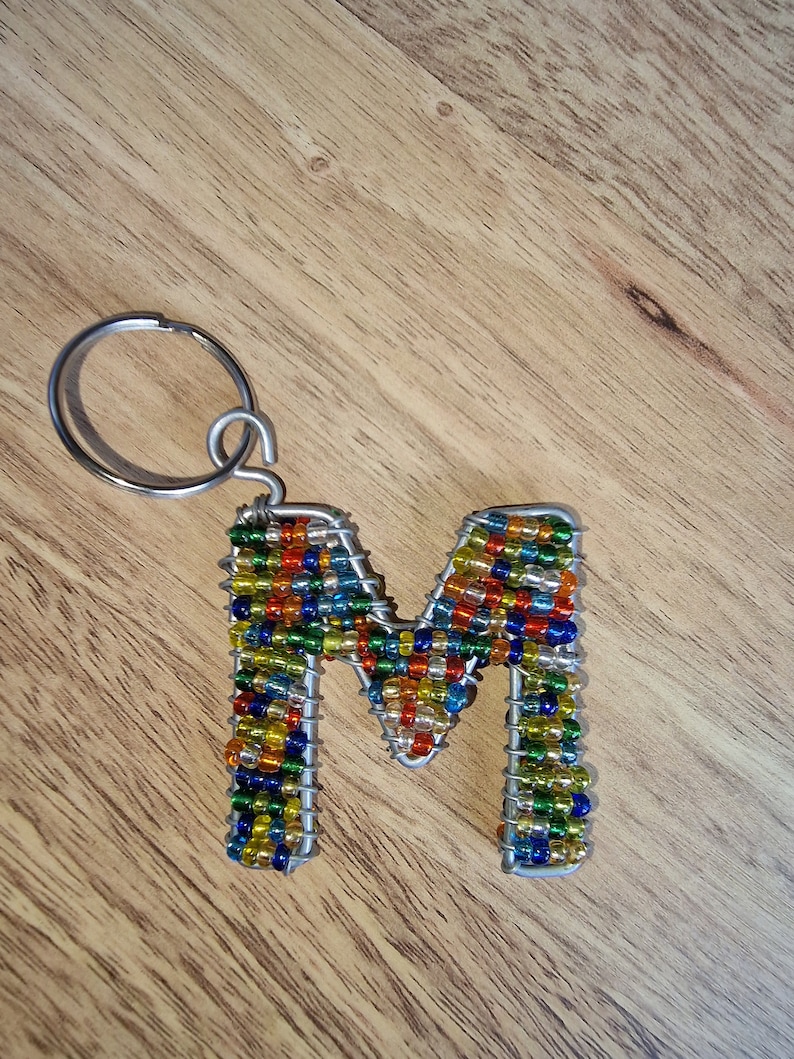 Beaded Alphabet Keyrings - K to T - Etsy