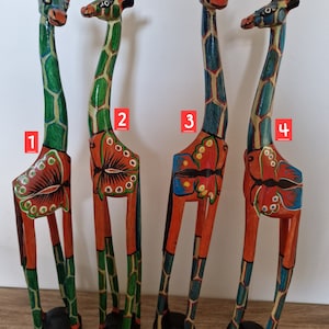 Wooden Hand Painted Giraffe - 50cm Tall - Etsy