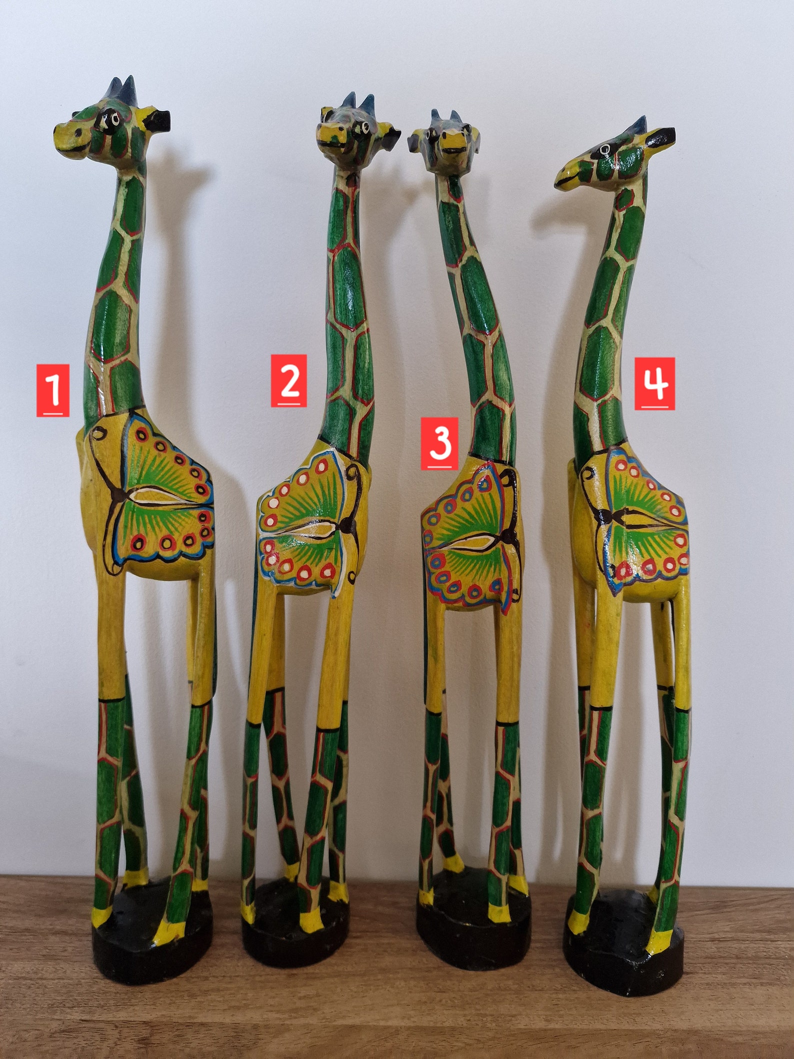 Wooden Hand Painted Giraffe - 50cm Tall - Etsy