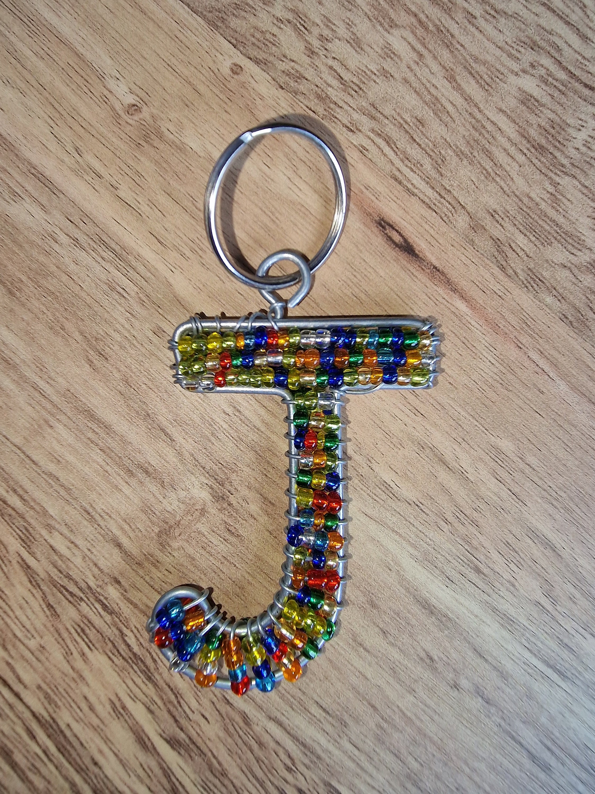 Beaded Alphabet Keyrings - A to J - Etsy