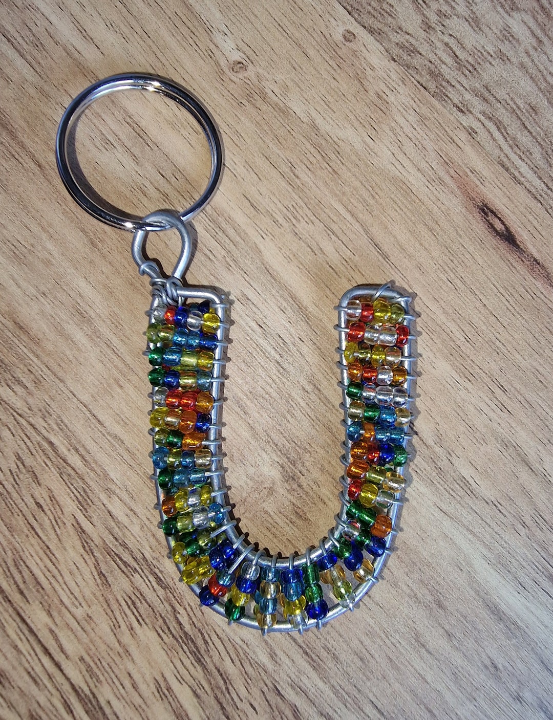 Beaded Alphabet Keyrings - U to Z - Etsy