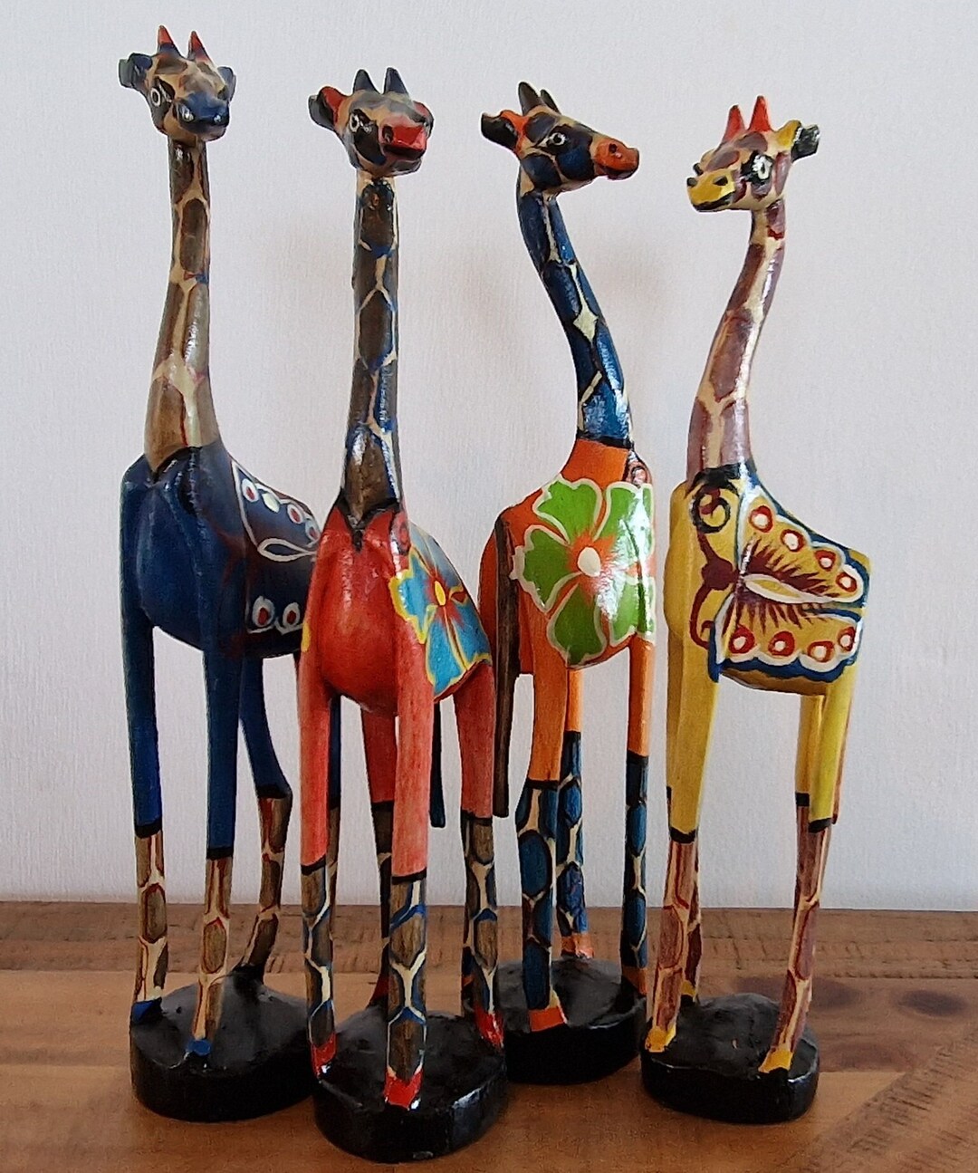 Wooden Hand Painted Giraffe - 30cm Tall - Etsy