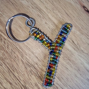 Beaded Alphabet Keyrings - U to Z - Etsy