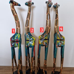 Wooden Hand Painted Giraffe - 50cm Tall - Etsy