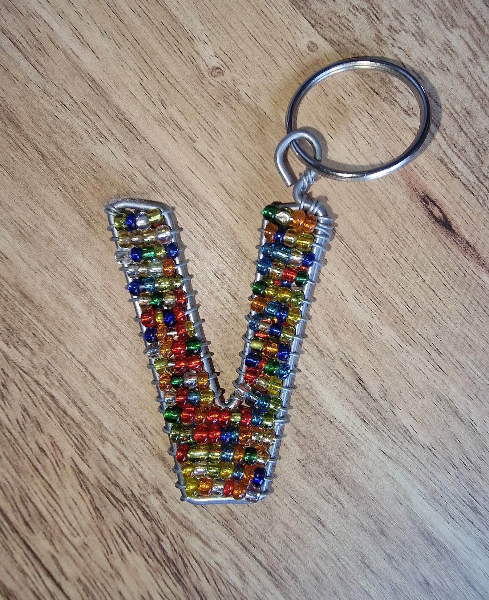 Beaded Alphabet Keyrings - U to Z - Etsy