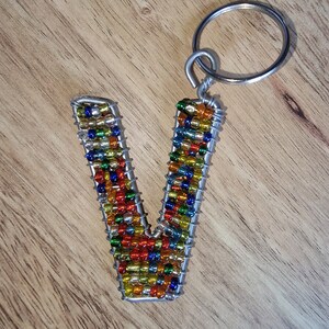 Beaded Alphabet Keyrings - U to Z - Etsy