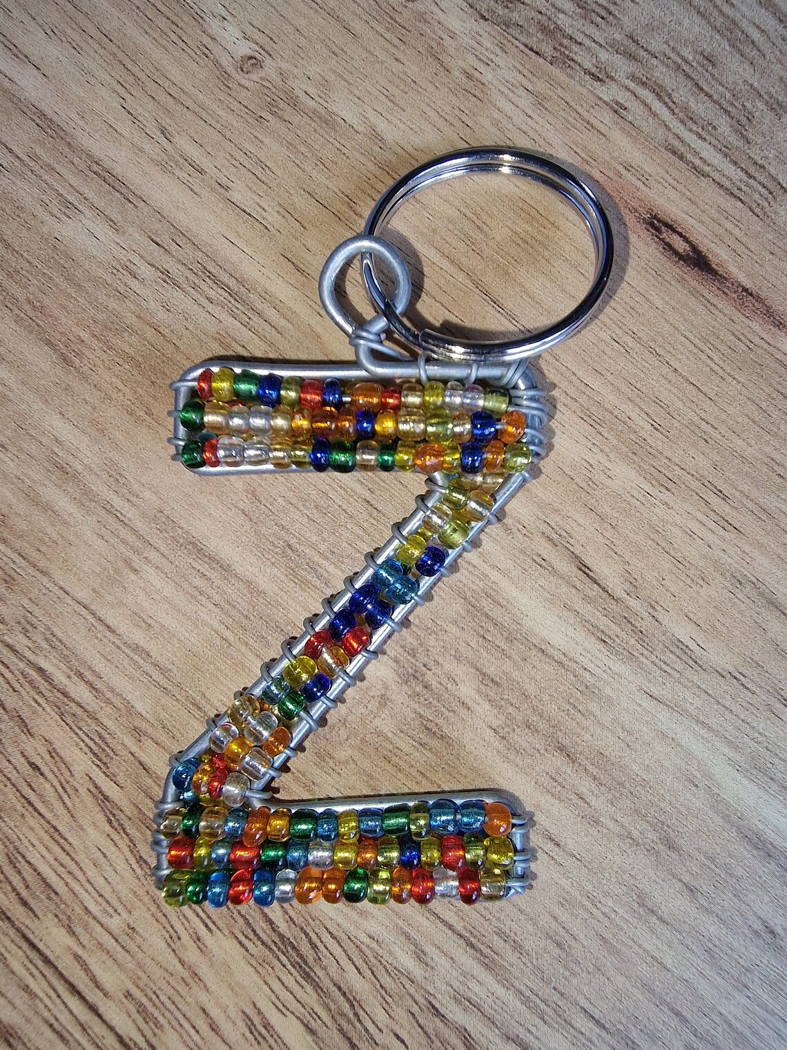 Beaded Alphabet Keyrings U to Z - Etsy
