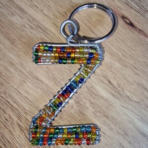Beaded Alphabet Keyrings - U to Z - Etsy