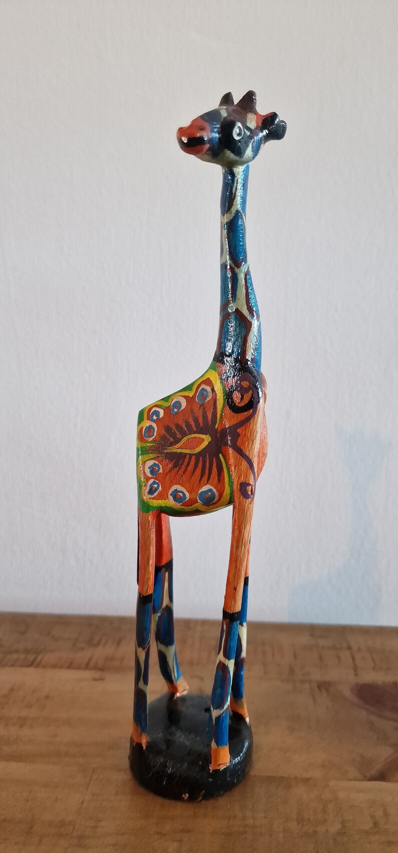 Wooden Hand Painted Giraffe - 25cm Tall - Etsy