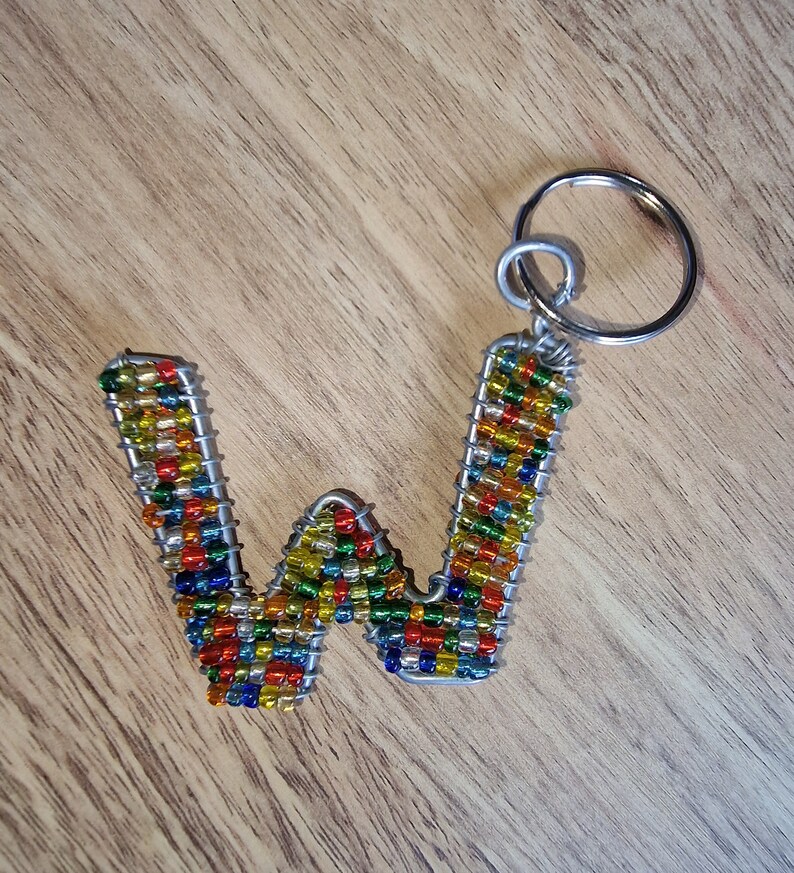 Beaded Alphabet Keyrings - U to Z - Etsy
