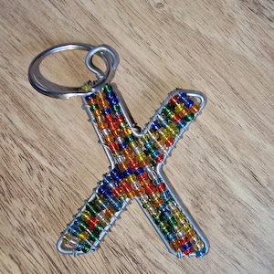 Beaded Alphabet Keyrings - U to Z - Etsy