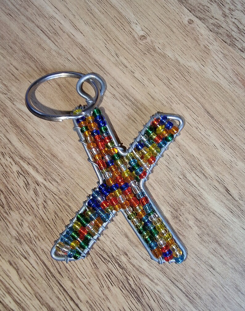 Beaded Alphabet Keyrings - U to Z - Etsy