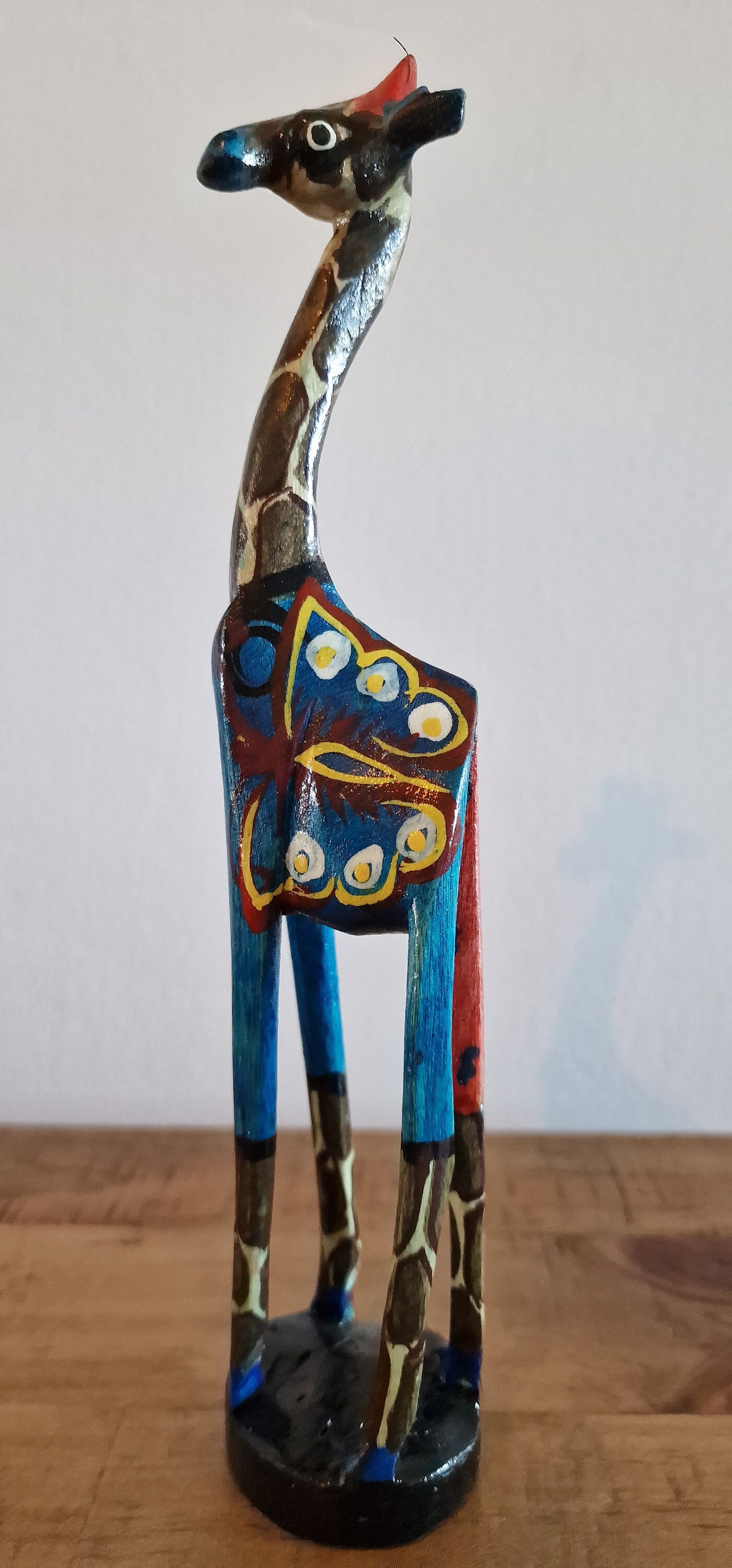Wooden Hand Painted Giraffe - 25cm Tall - Etsy