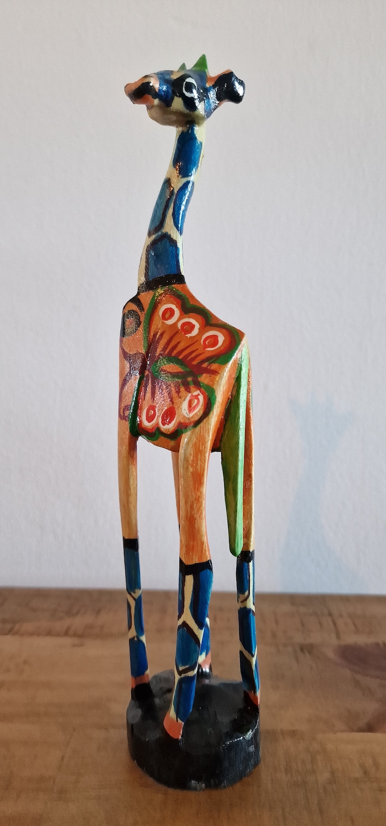 Wooden Hand Painted Giraffe - 25cm Tall - Etsy