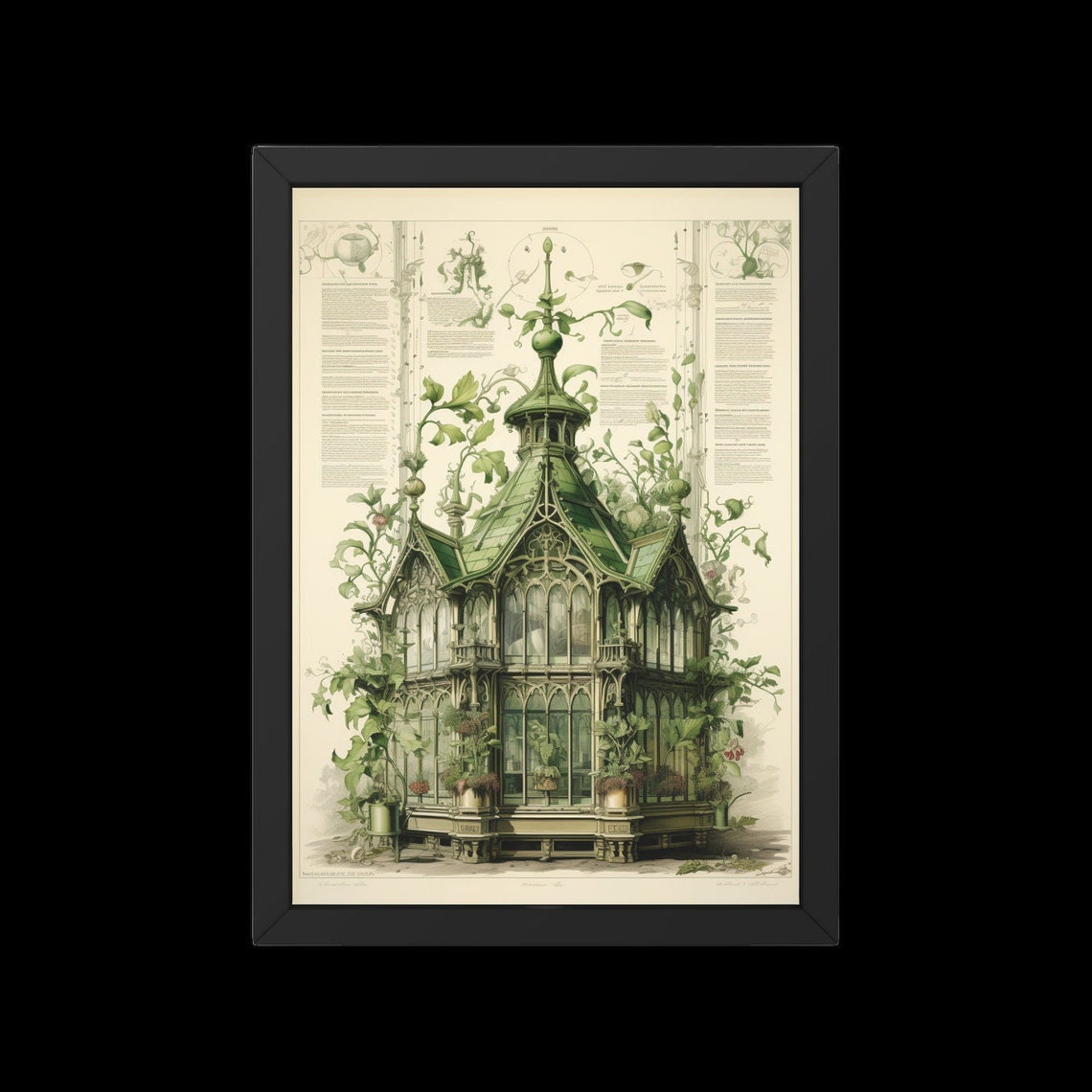 Vintage Cottage Core Greenhouse Schematics Print - Etsy