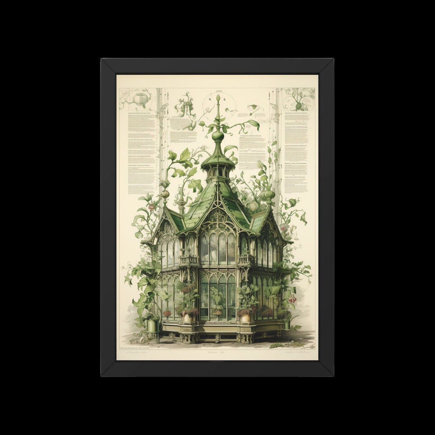 Vintage Cottage Core Greenhouse Schematics Print - Etsy
