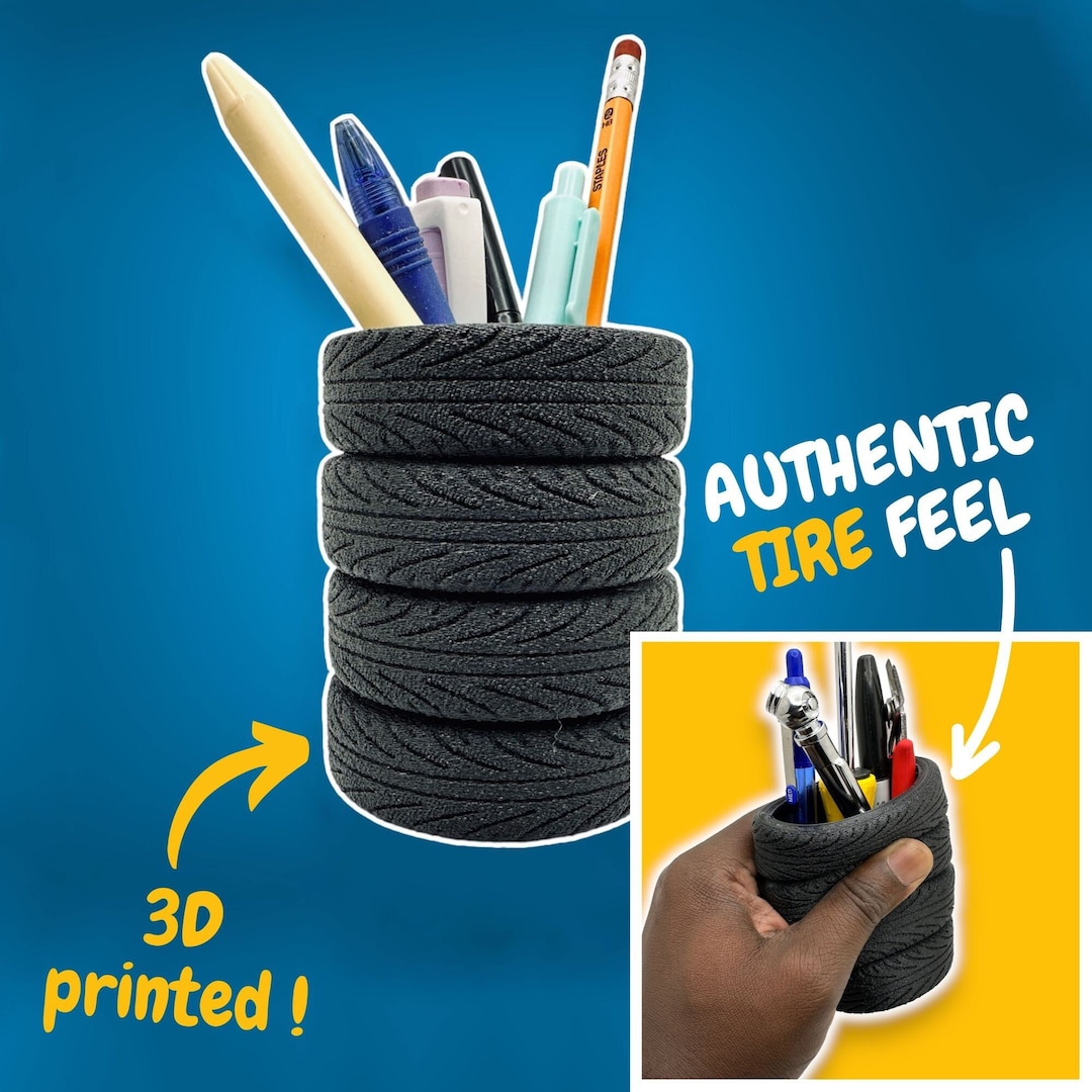 3D Printed Tire Stack Pen Tools Holder Organizer Looks - Etsy