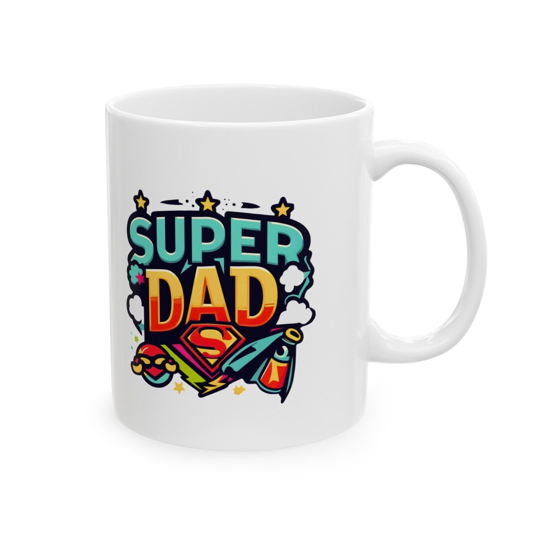 Dad Mug Super Dad Mug - Etsy