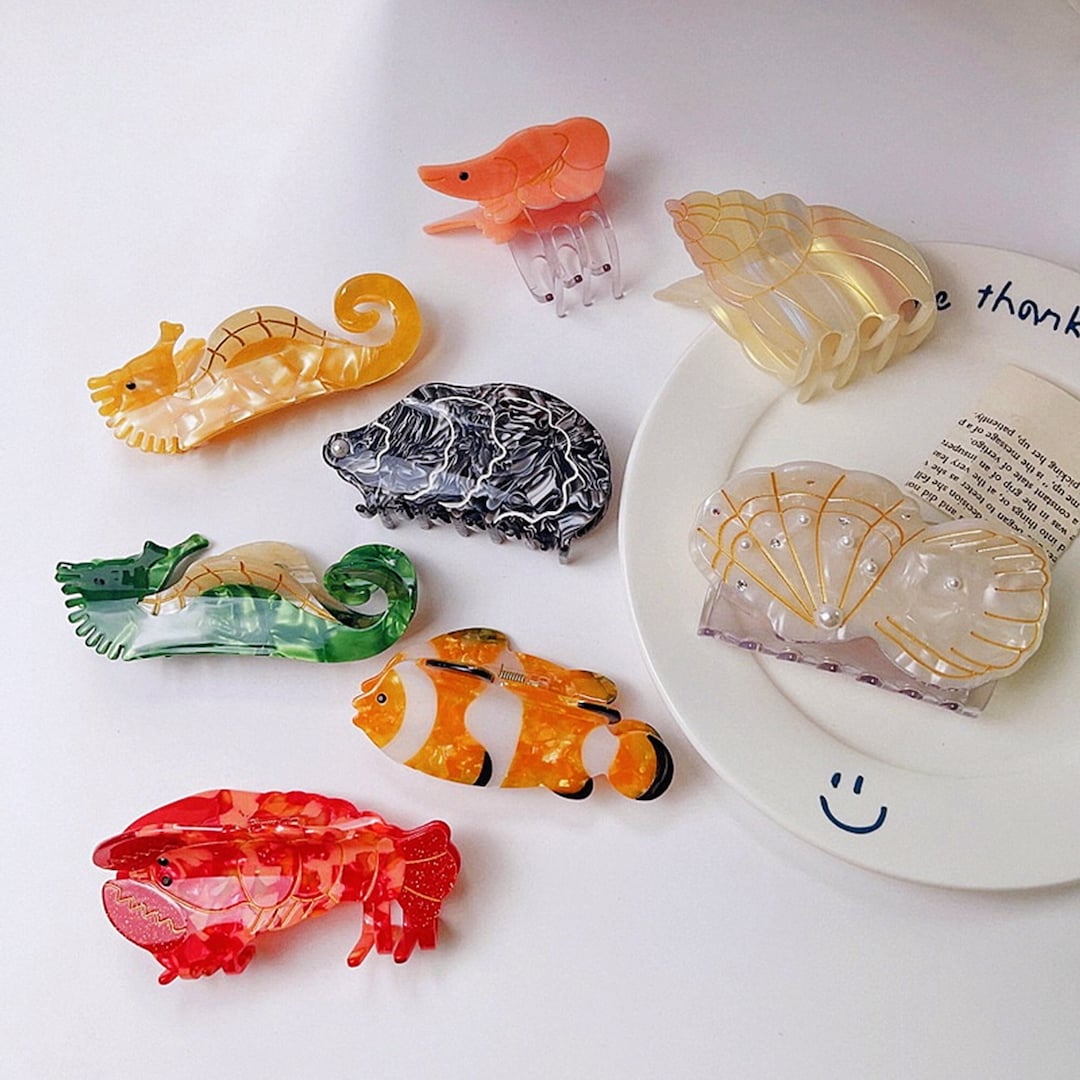 Ocean Bio Claw Clip Crayfish Claw Clips Conch Claw Clip - Etsy