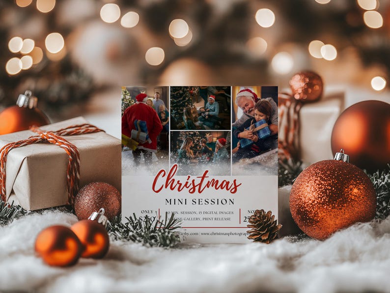 Christmas Mini Session Template, Christmas Photoshoot Template ...