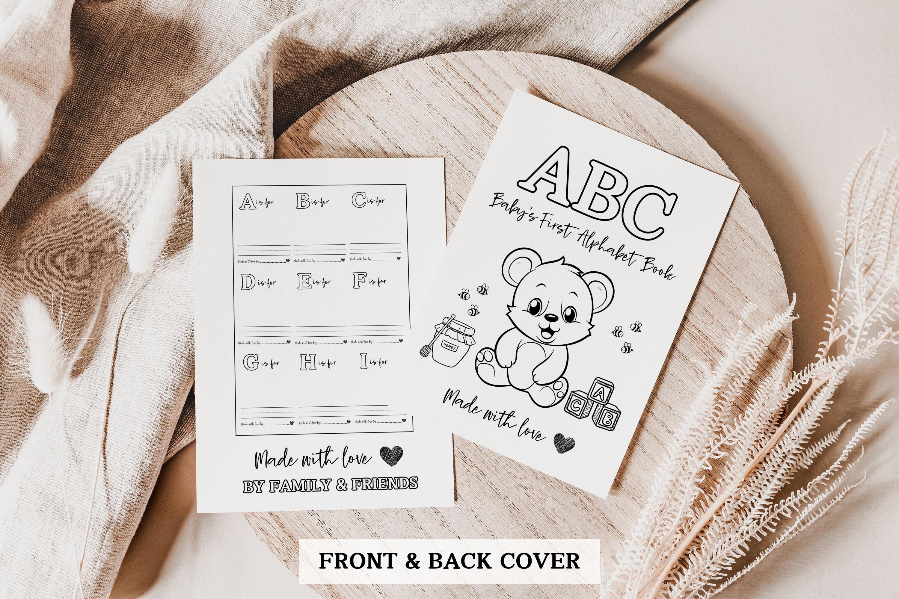 Blank Alphabet Book, ABC Baby Shower Coloring Book, Baby's First ABC ...