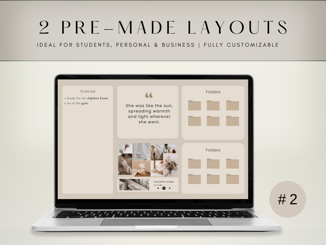 EDITABLE Desktop Wallpaper Organizer, Aesthetic Desktop Wallpaper ...