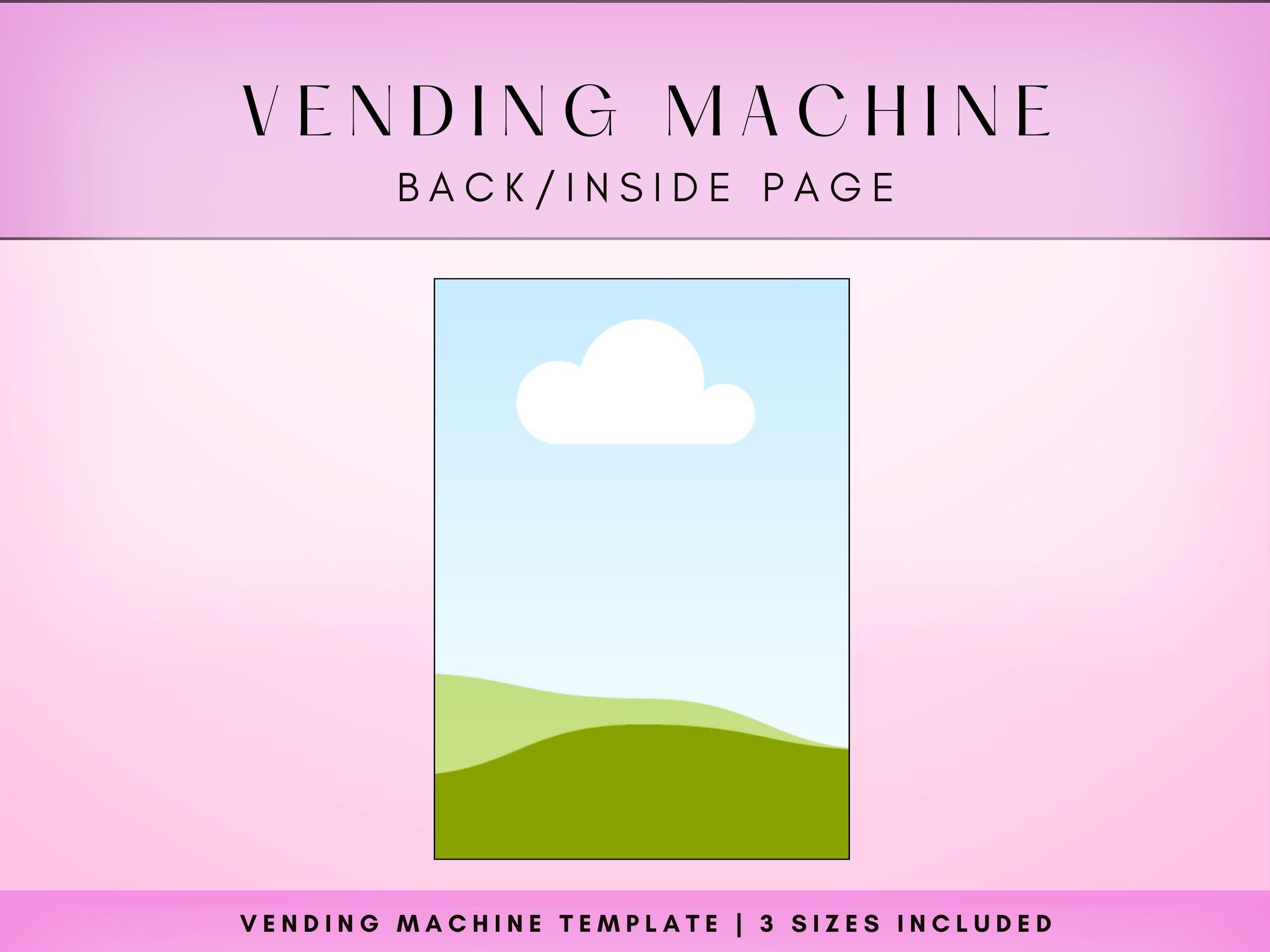 Vending Machine Template | 8x10 12x16 16x20 | Blank Template | Money ...