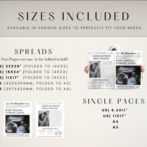 New Baby Announcement Newspaper, Baby on the Way Pregnancy Reveal ...
