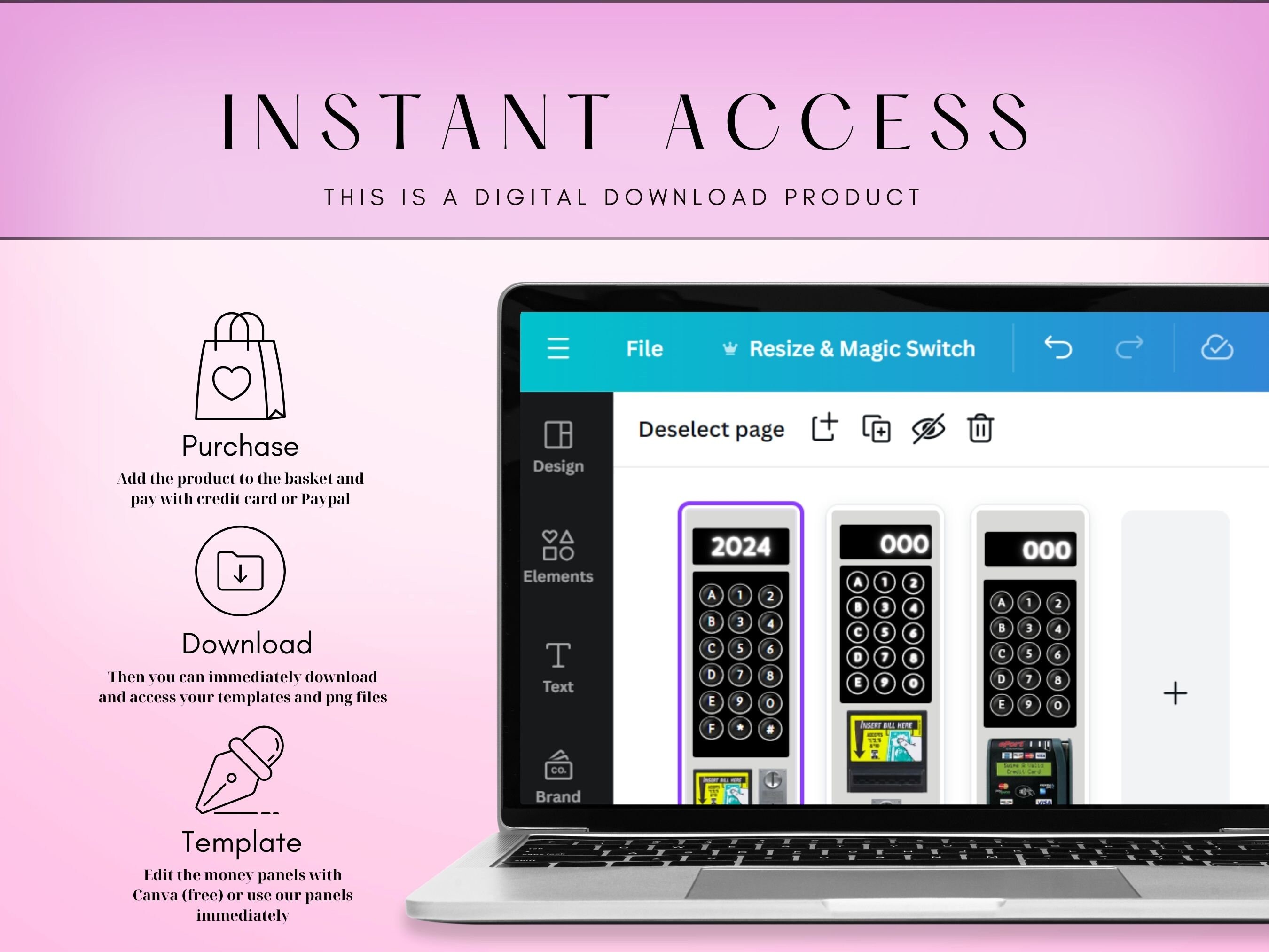 Editable Vending Machine Money Panel Template, Vending Machine Money ...