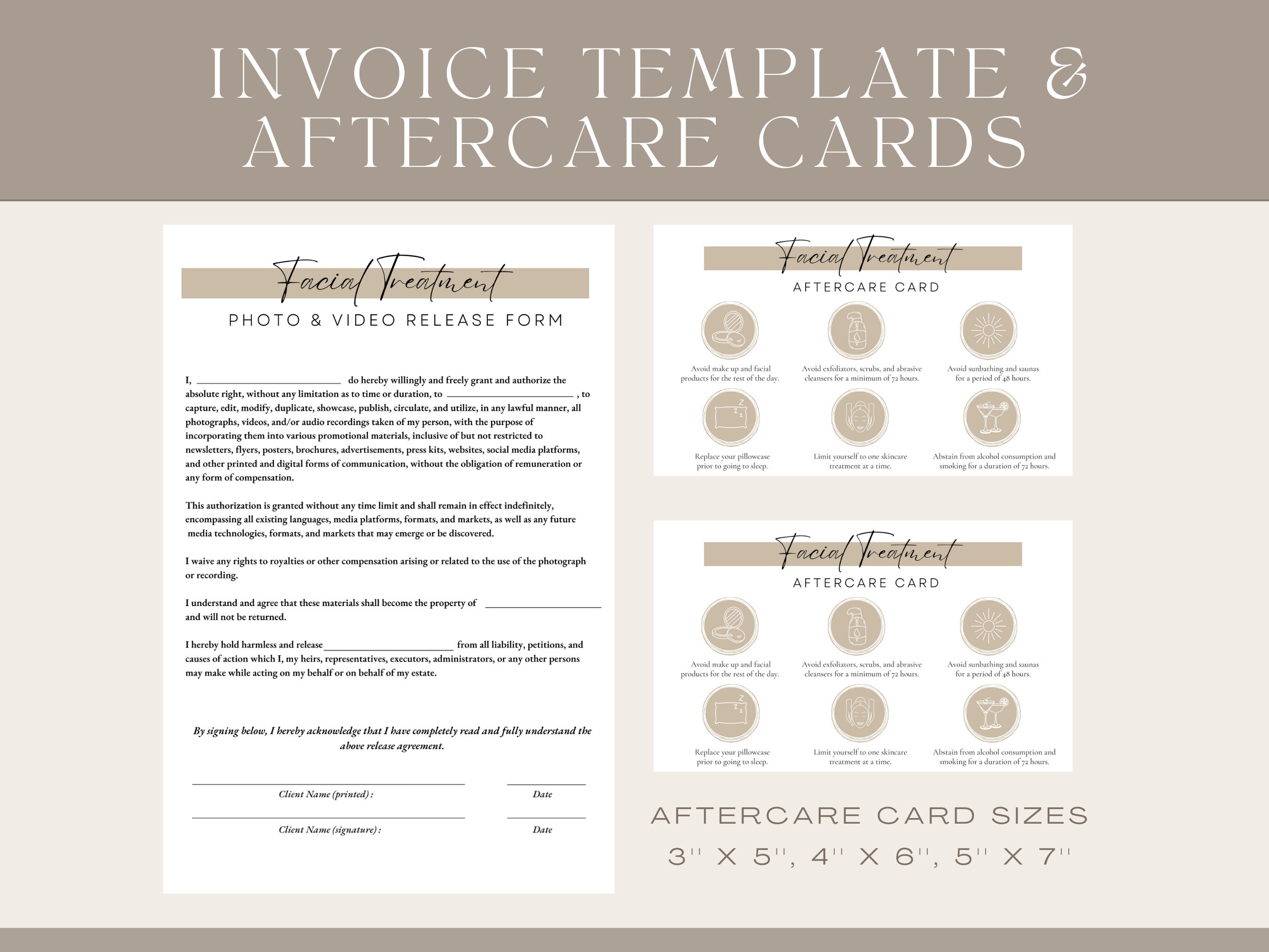 Professional Facial Treatment Forms,editable Esthetician Forms,facial ...