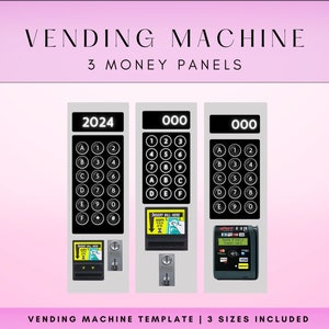 Vending Machine Template | 8x10 12x16 16x20 | Blank Template | Money ...
