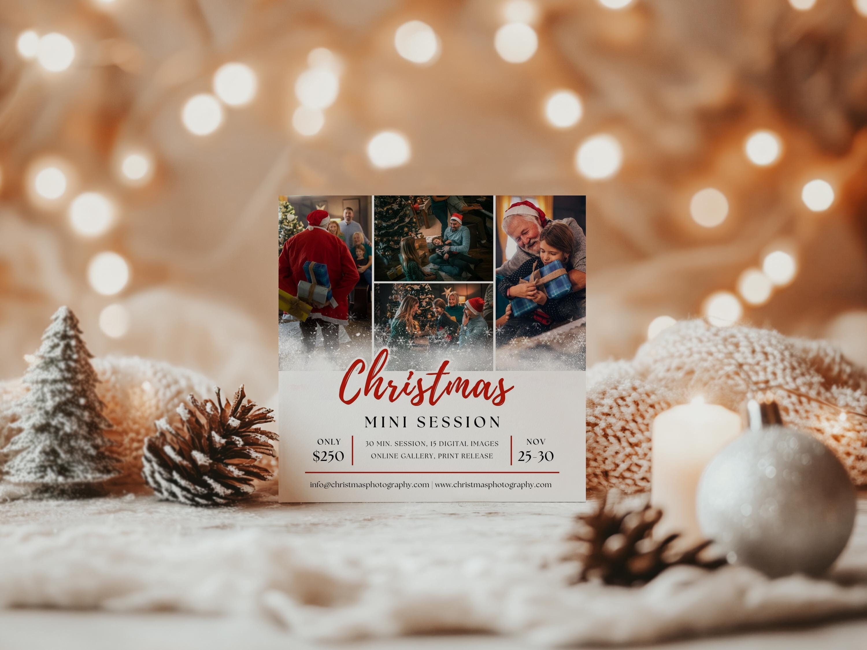 Christmas Mini Session Template, Christmas Photoshoot Template ...