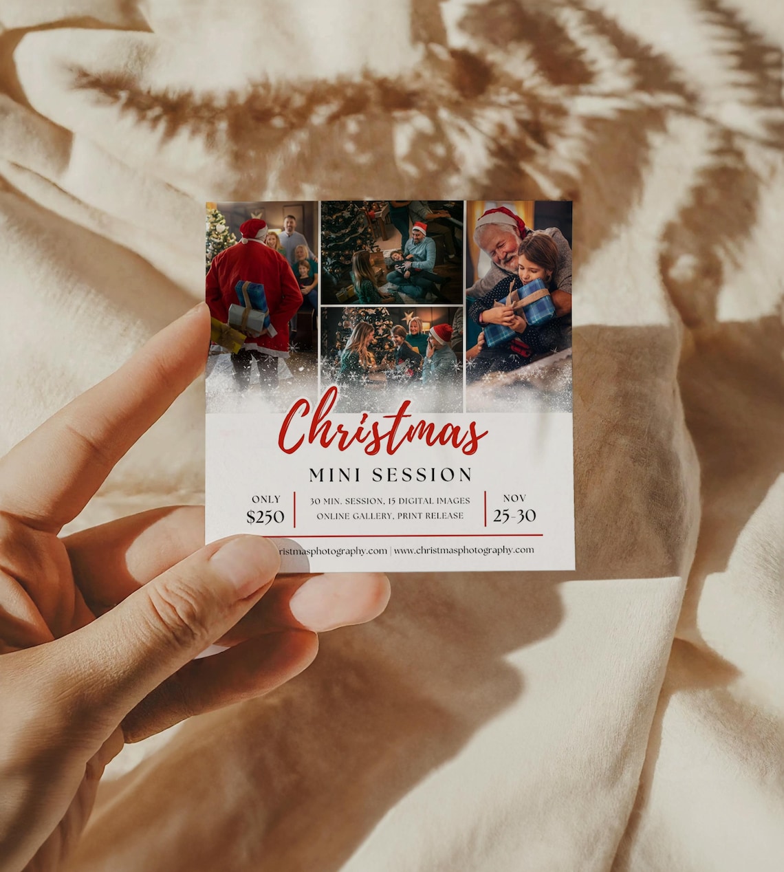 Christmas Mini Session Template, Christmas Photoshoot Template ...
