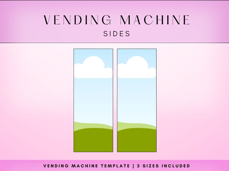 Vending Machine Template | 8x10 12x16 16x20 | Blank Template | Money ...